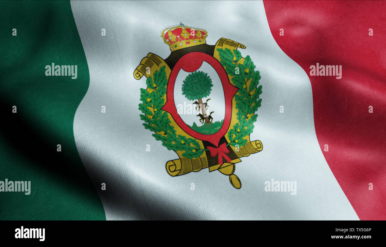 Durango City Flag Country Mexico Closeup View 3D Rendering Stock Photo ...