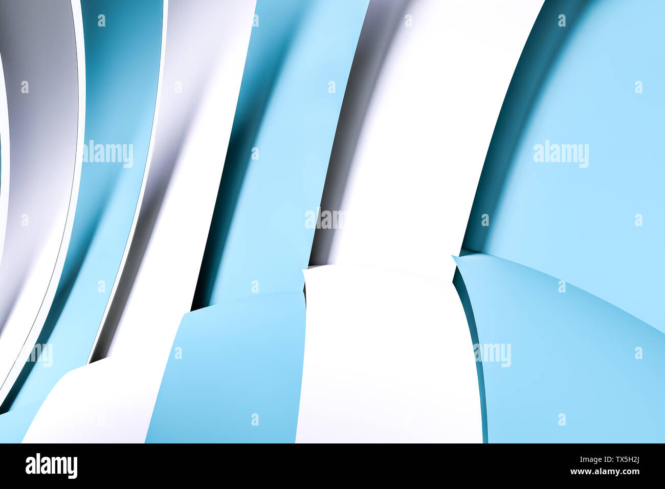 Three-dimensional rendering, blue-and-white flow background Stock Photo ...