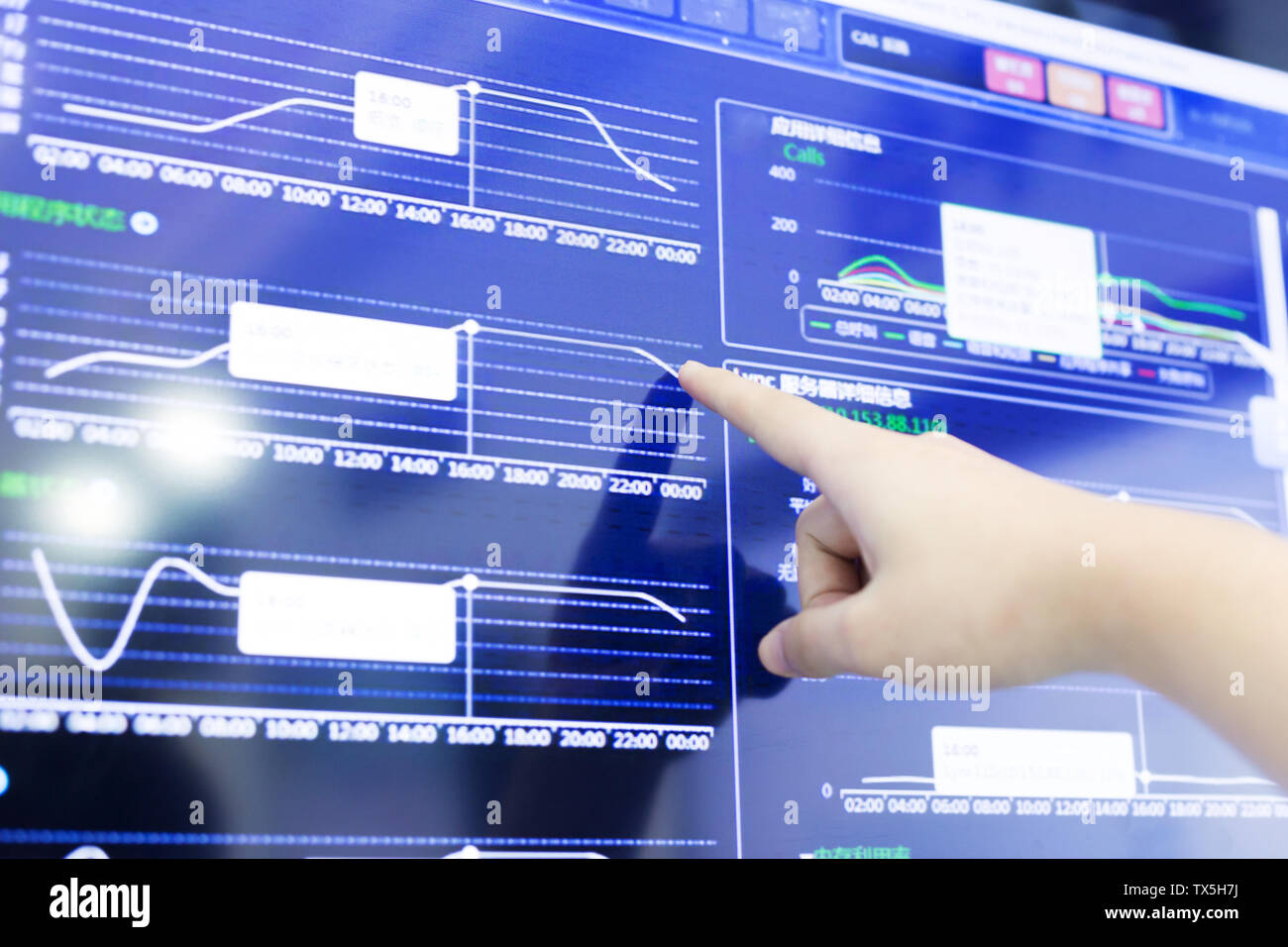Computer screen displays network analysis hi-res stock photography and ...
