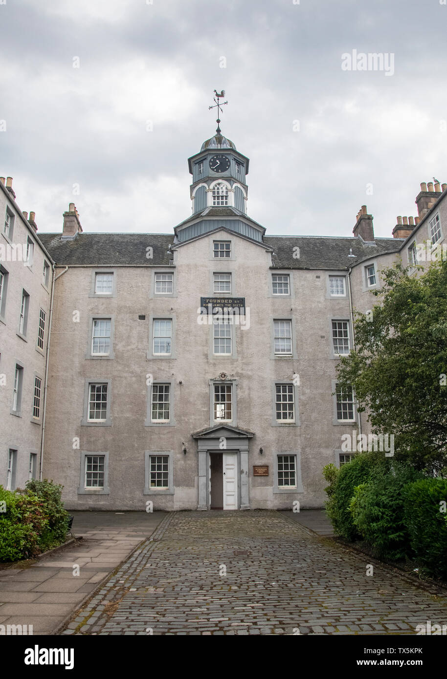 Perth, Scotland, UK. 23rd June 2019: The King James VI Hospital is a ...