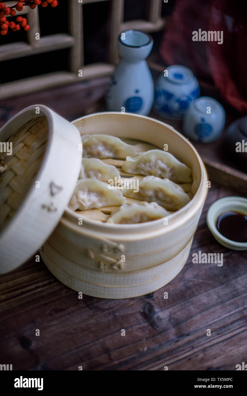 Eat dumplings on the winter solstice Stock Photo - Alamy