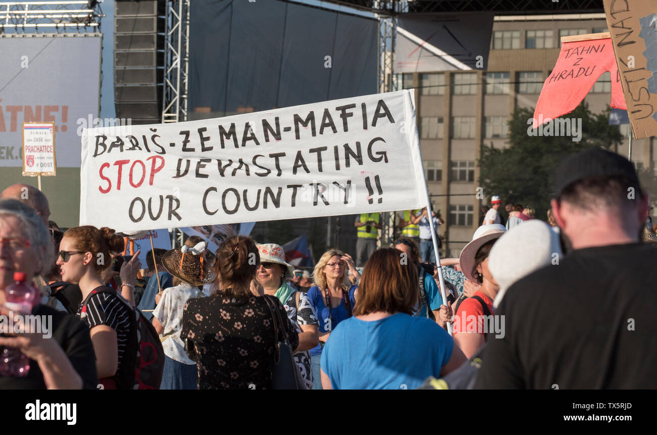 The largest Czech mass demonstration since 1989 with the attendance ...