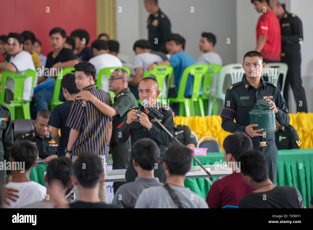 Army conscription in Thailand Stock Photo - Alamy