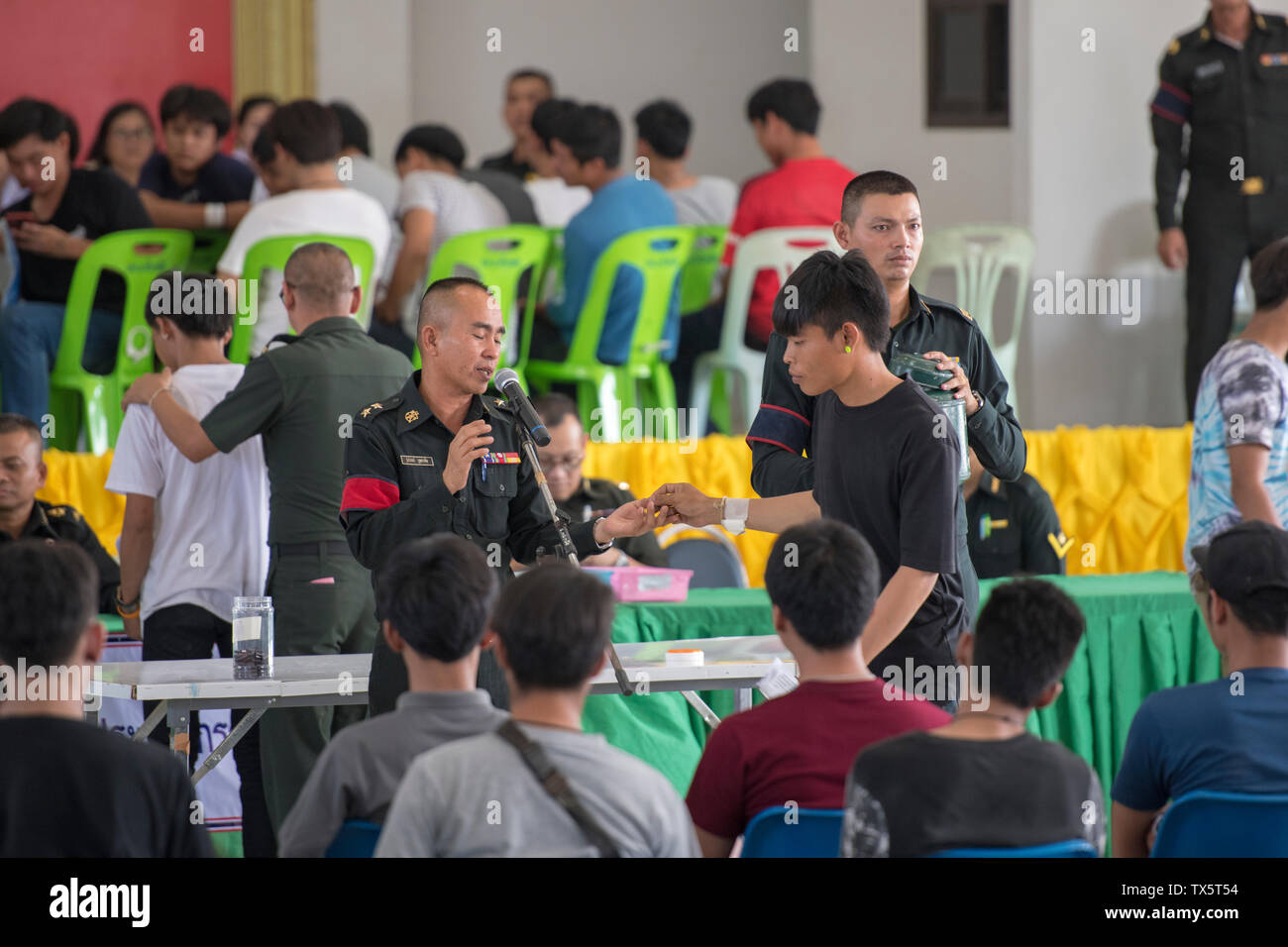 Army conscription in Thailand Stock Photo - Alamy