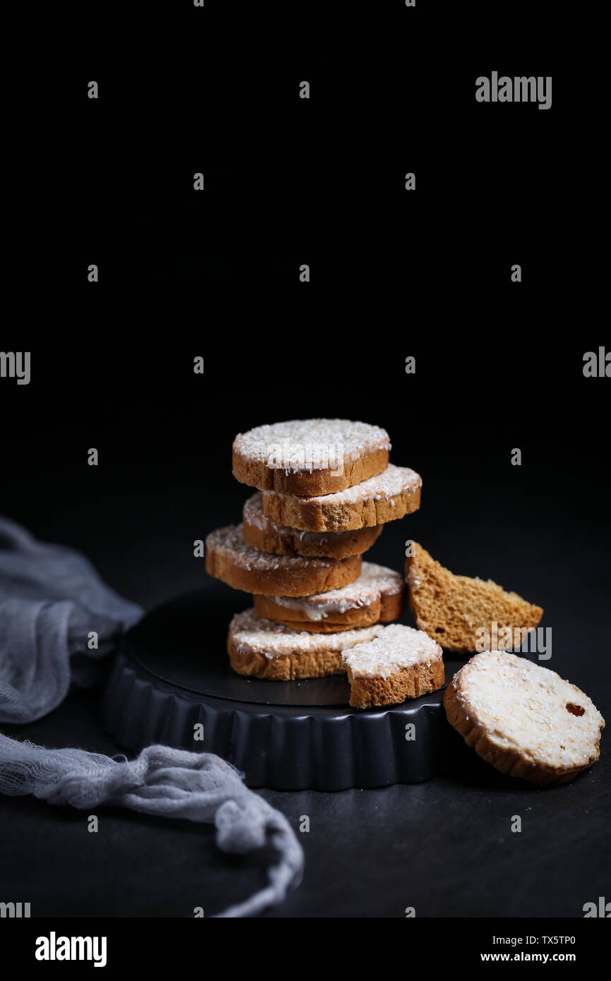 Dried bread biscuits Stock Photo - Alamy