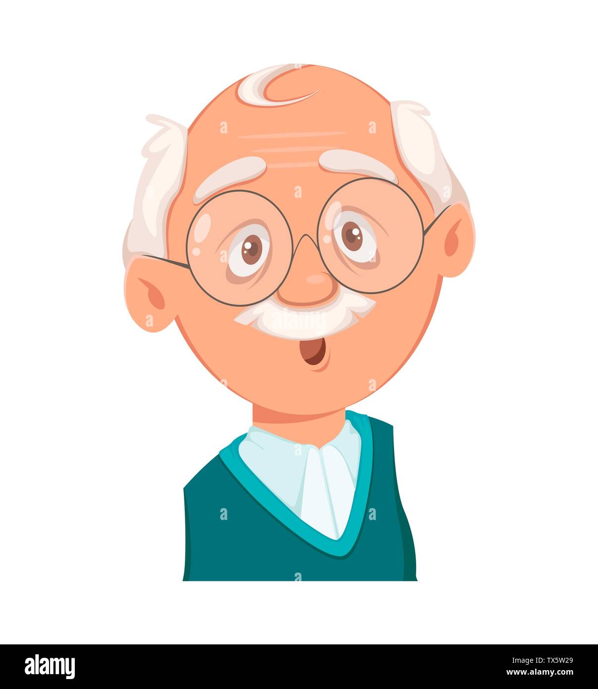 Old man astonished expression Stock Vector Images - Alamy