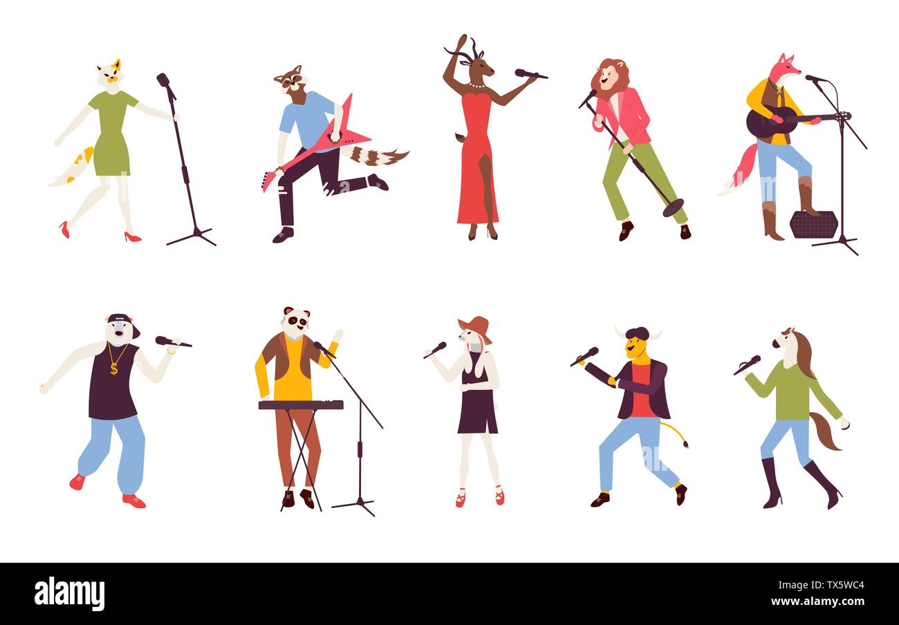 Male singer cartoon hi-res stock photography and images - Alamy