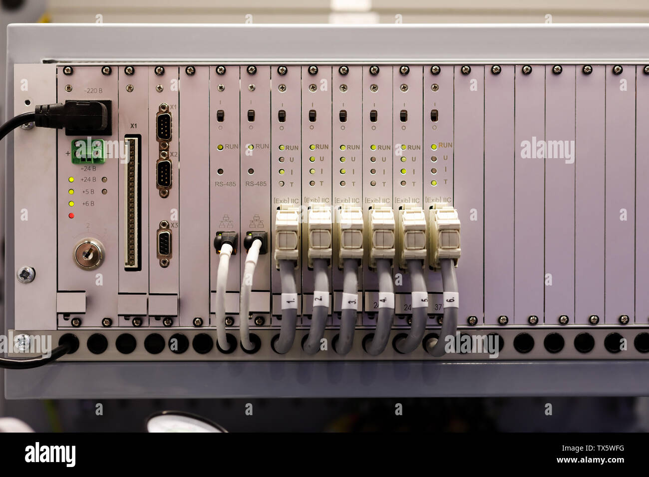 Modular PLC based industrial control system in a rack Stock Photo - Alamy Modular PLC based industrial control system in a rack Stock Photo - Alamy