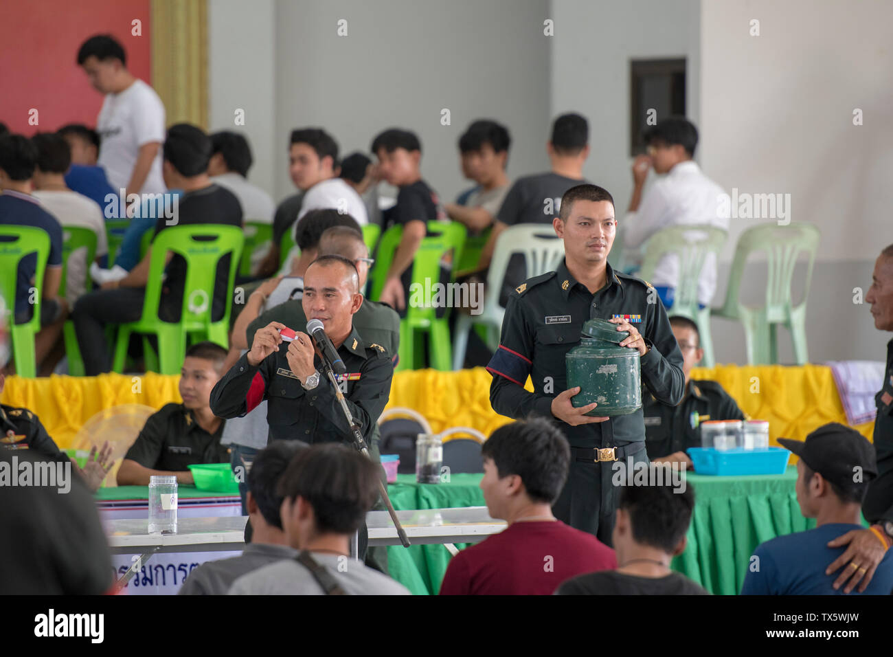Army conscription in Thailand Stock Photo - Alamy
