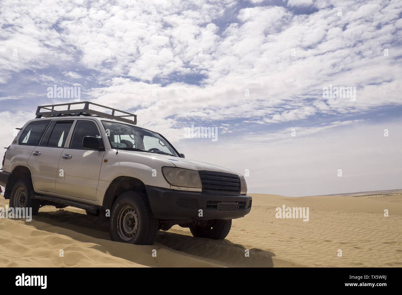 Jeep on sandy safari paths Stock Photo - Alamy