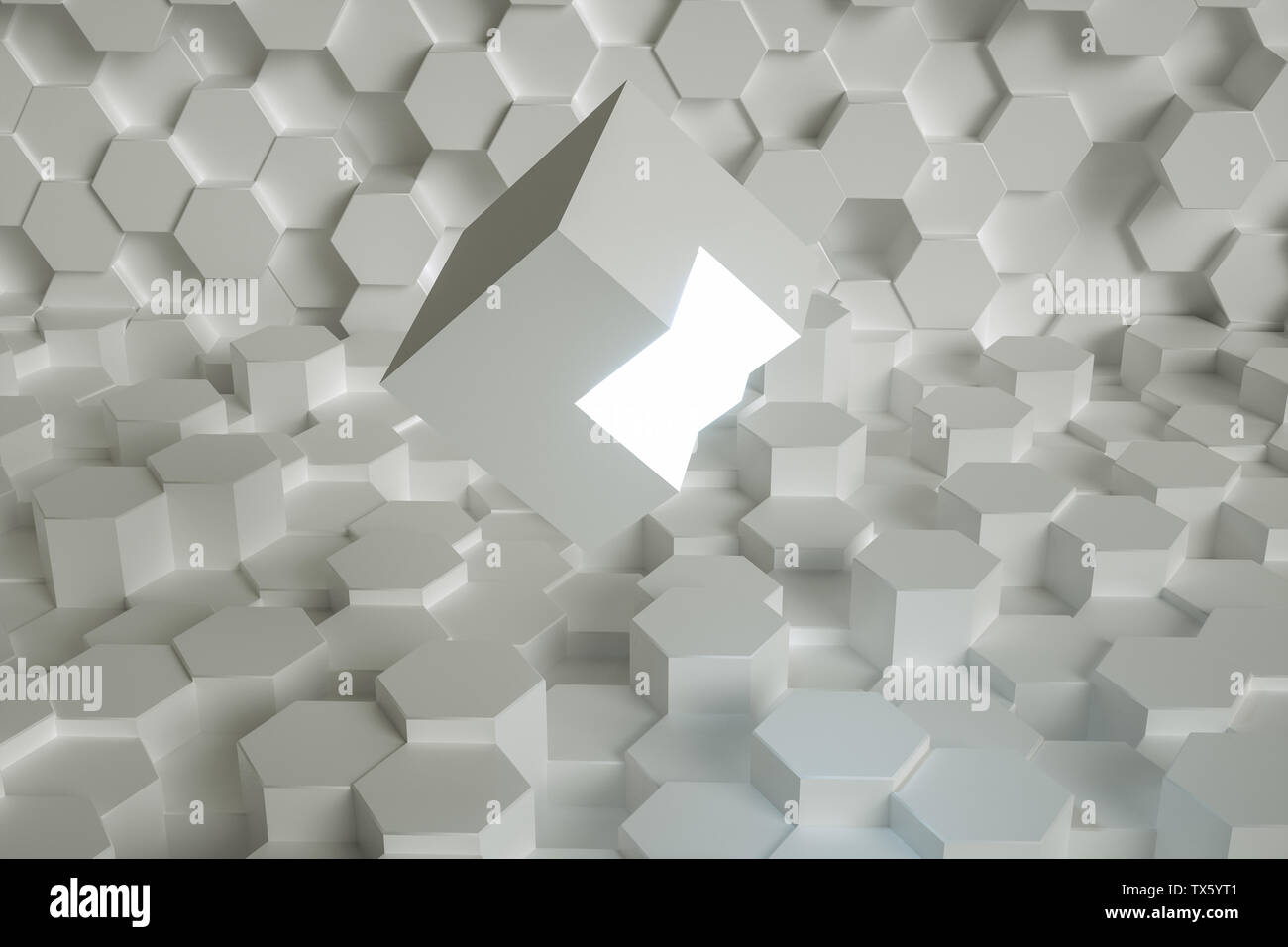 Three-dimensional rendering, geometry light color background Stock ...