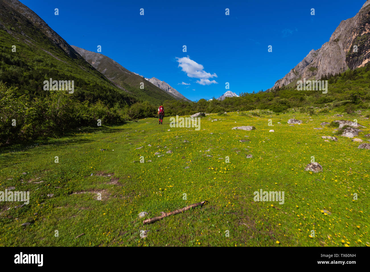 Gonga Snow Mountain Ring Line hikes scenery along the way Stock Photo ...