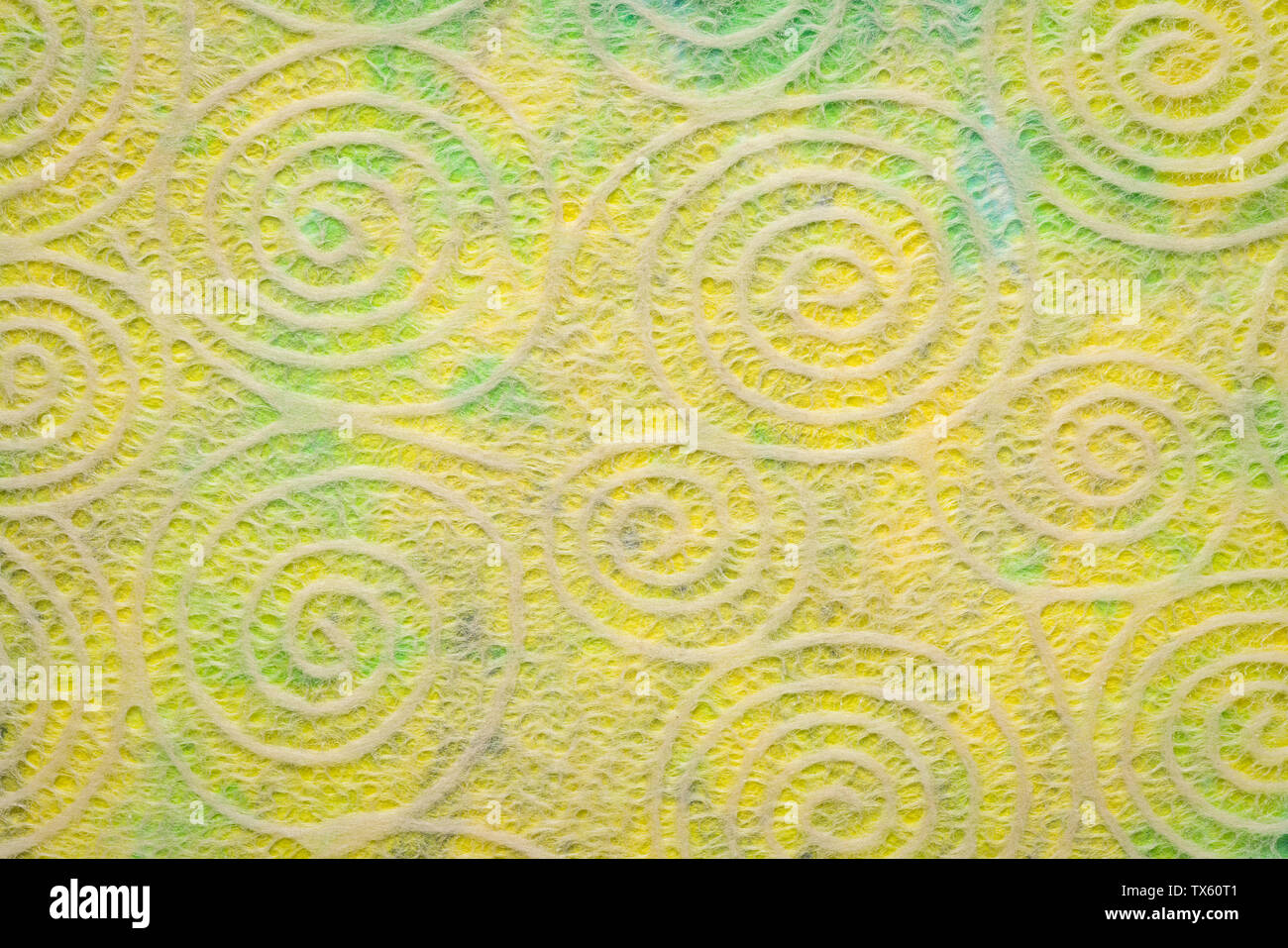 Japanese Washi tissue with white Uzumaki pattern spirals against ...