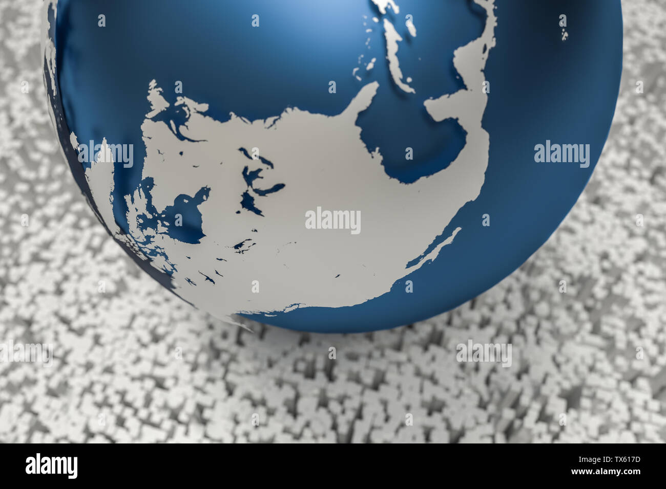 Concave-convex changing terrain and Earth model, three-dimensional ...