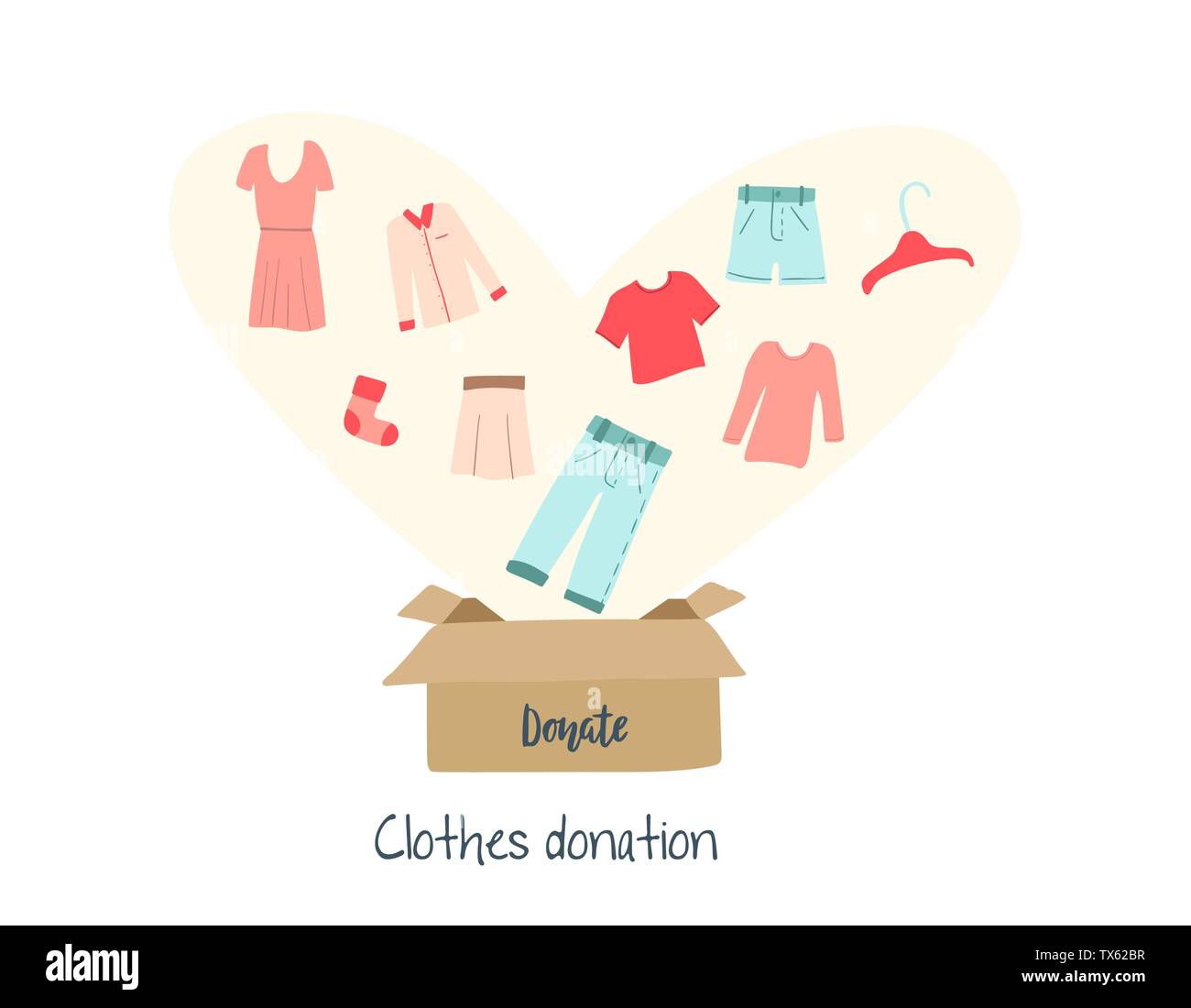 Clothes donation Stock Vector Images - Alamy