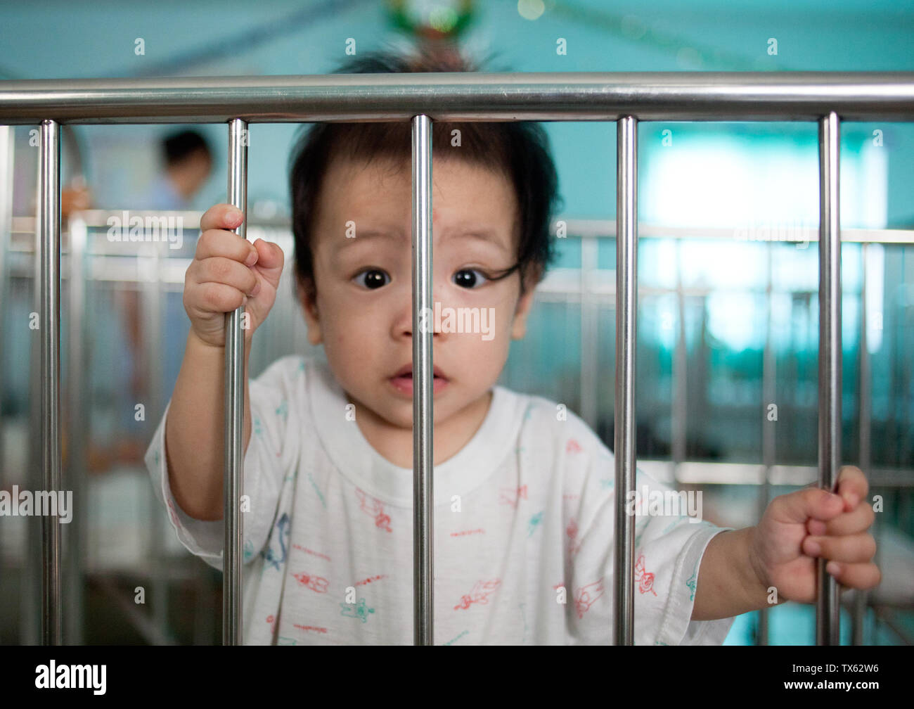 a baby in an orphanage in Vietnam; Saigon, Ho Chi Minh City Stock Photo ...