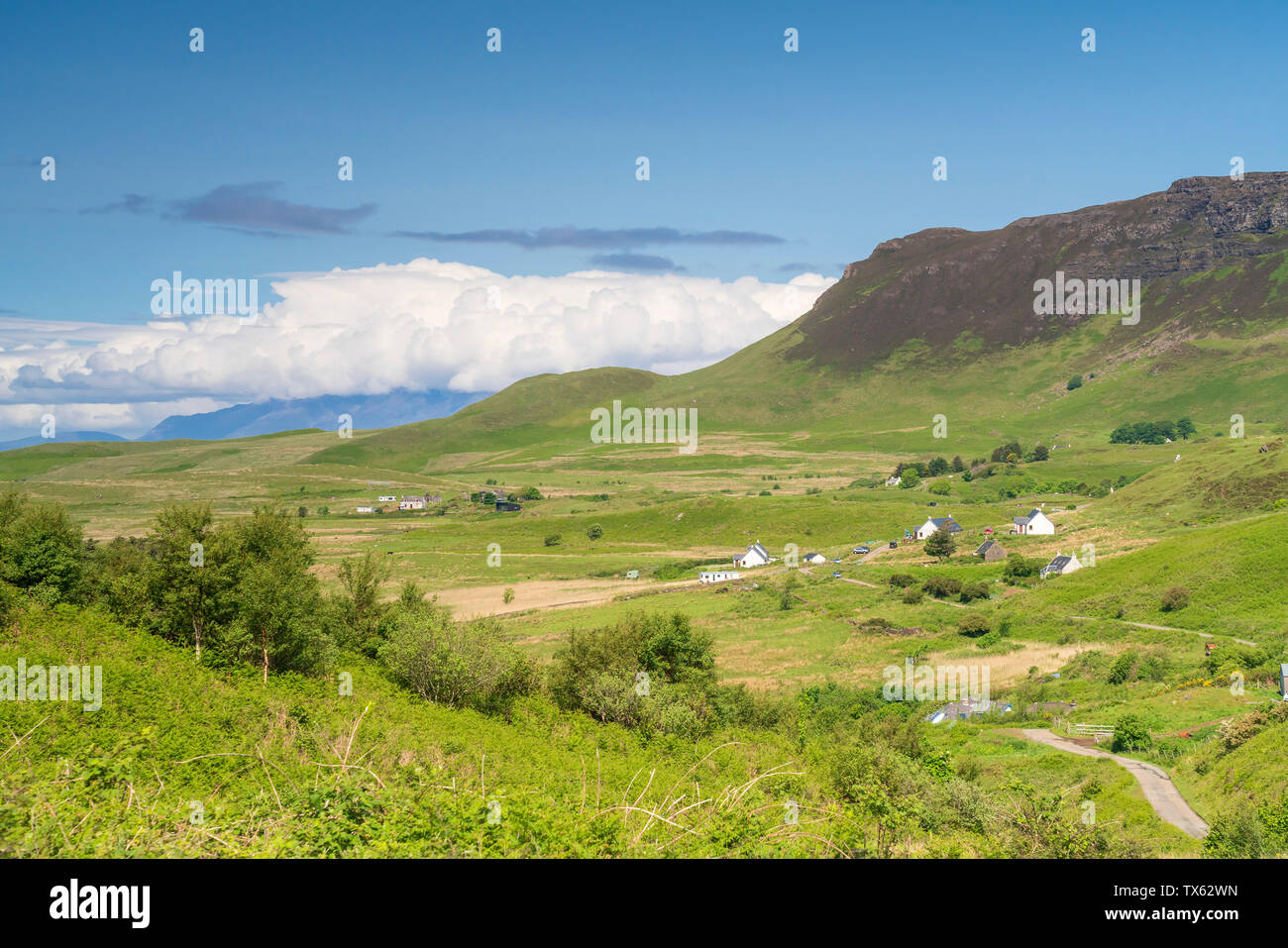 The old crofting community of Cleadale on the west coast of Eigg, Small ...