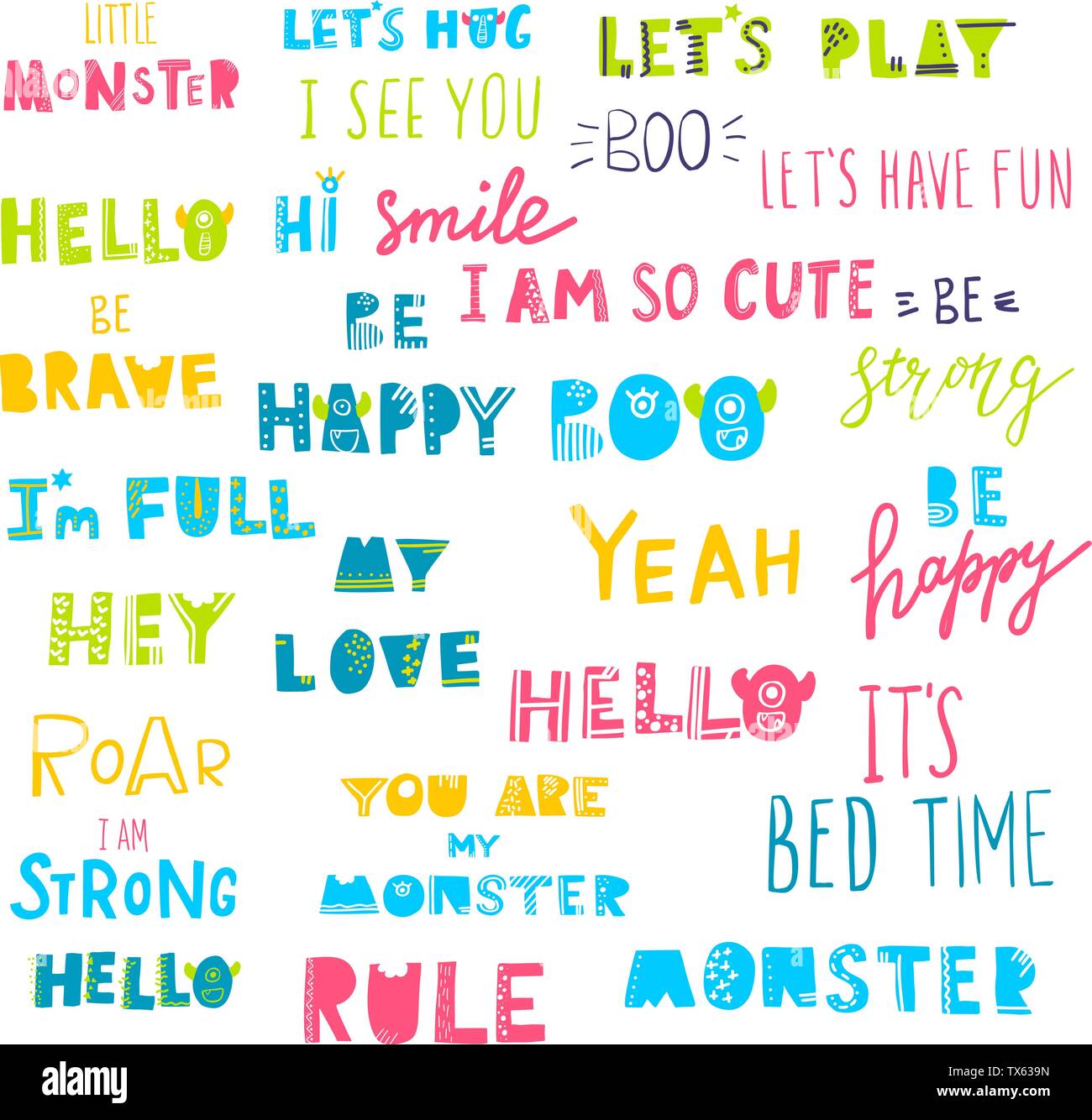 Cute lettering hi-res stock photography and images - Alamy