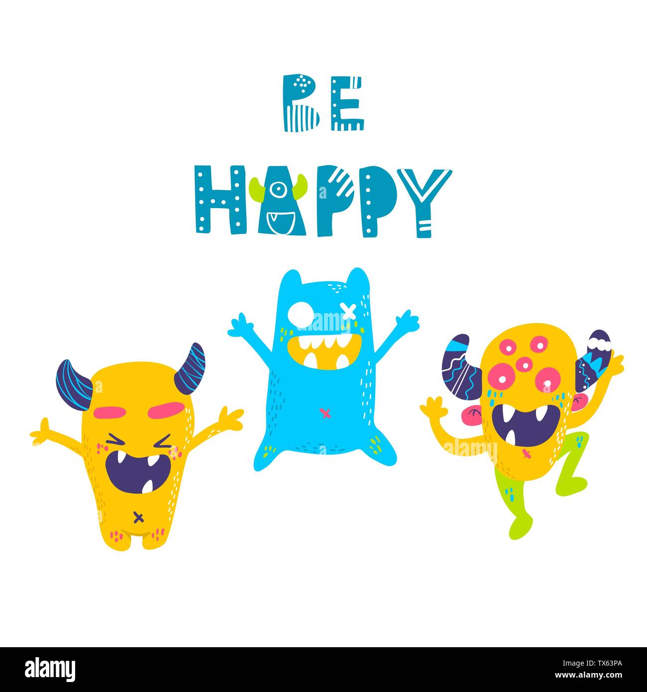 Vector isolated cute cartoon monsters Stock Vector Image & Art - Alamy Vector isolated cute cartoon monsters Stock Vector Image & Art - Alamy