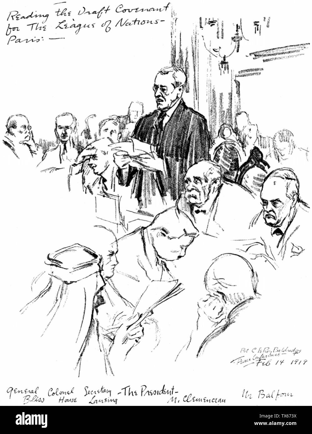 Paris peace conference 1919 wilson hi-res stock photography and images ...