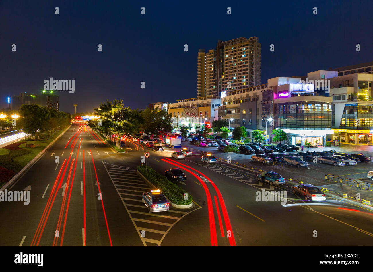 City night view traffic Stock Photo - Alamy