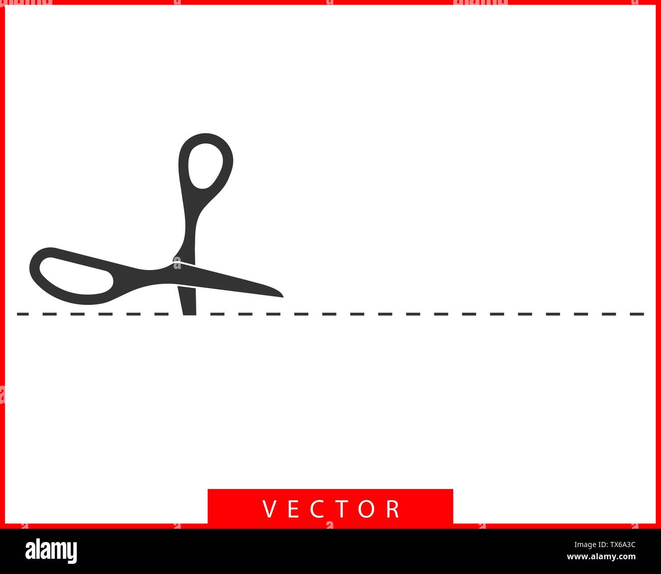 Scissor icon. Scissors cut vector design element or logo template ...