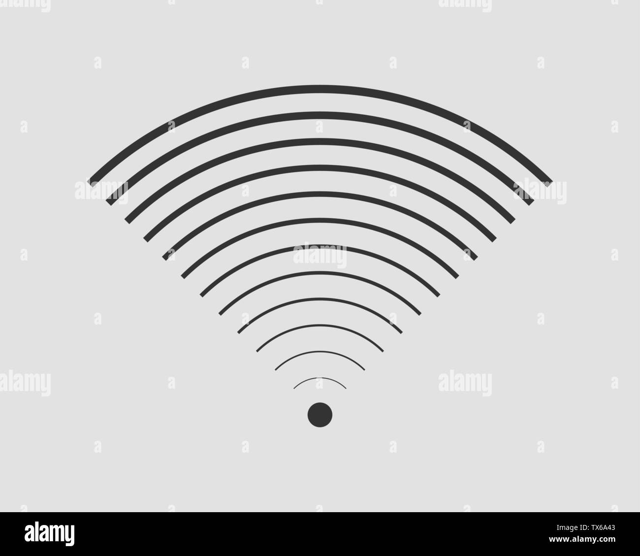 Free wi fi icon. Connection zone wifi vector symbol. Radio waves signal ...