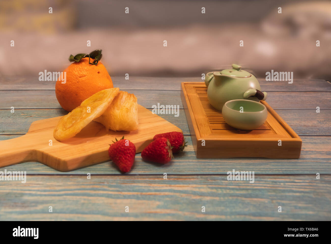 Delicious, healthy afternoon tea Stock Photo - Alamy