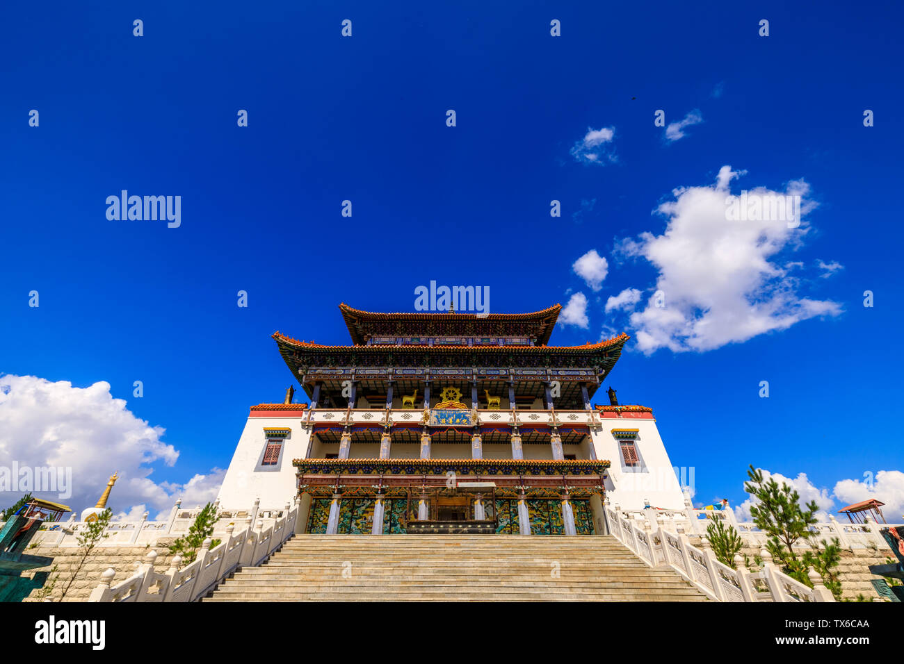 Hulunbuir Hailar Darjilin Temple, Inner Mongolia Stock Photo - Alamy