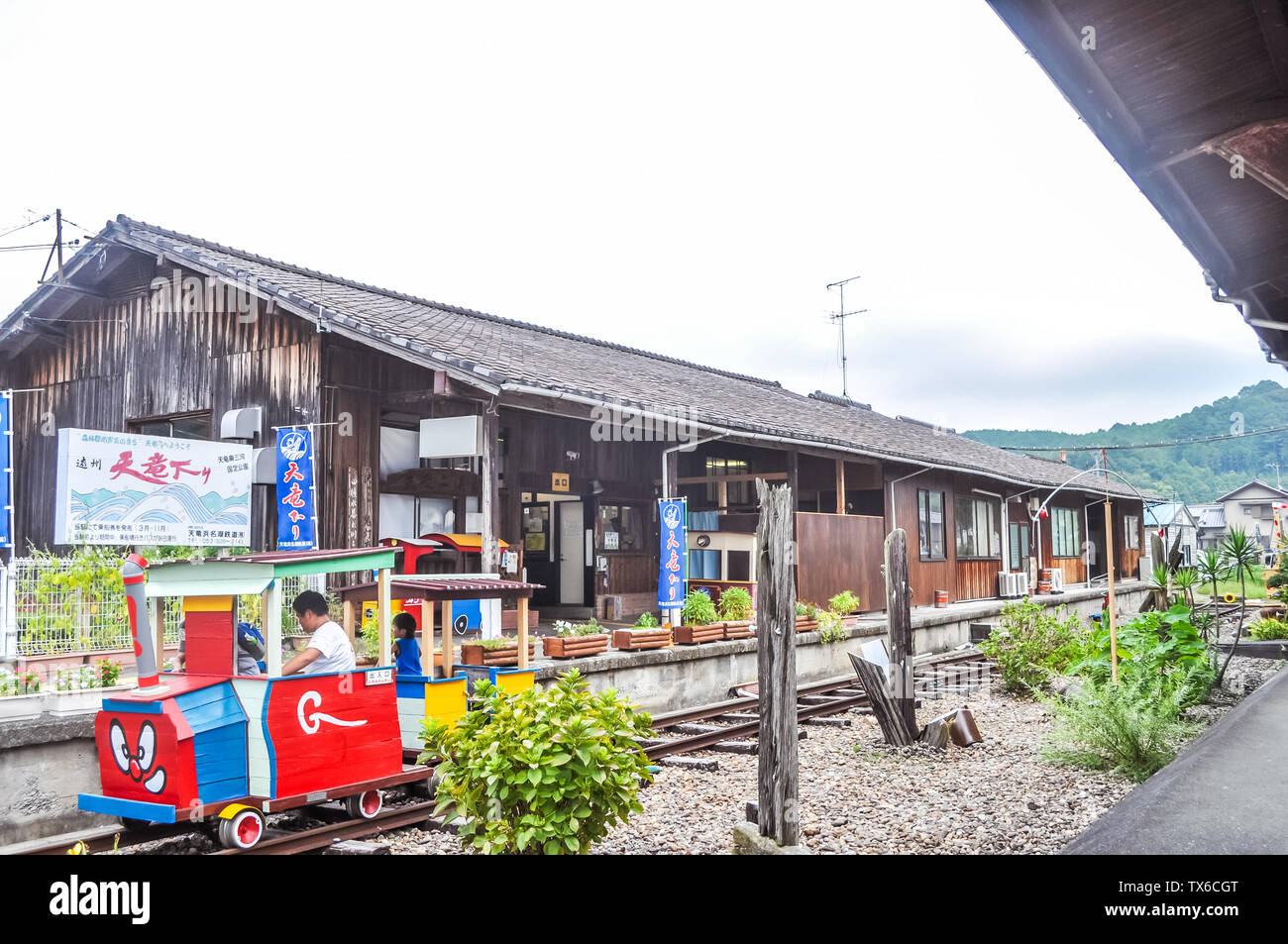 Scenery of rural railway tracks in Japan Stock Photo - Alamy