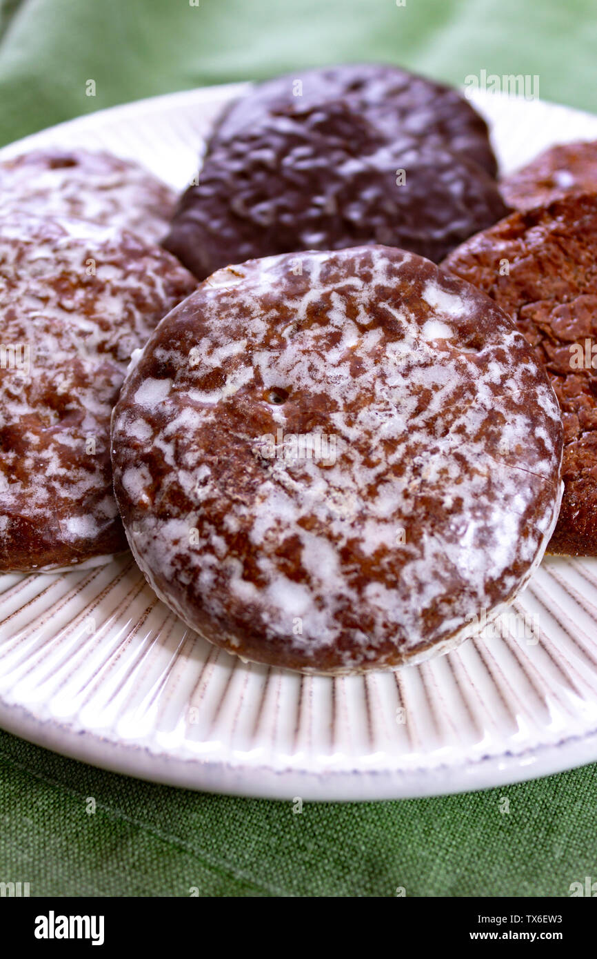 Traditional Christmas gingerbread lebkuchen with honey and spices from ...