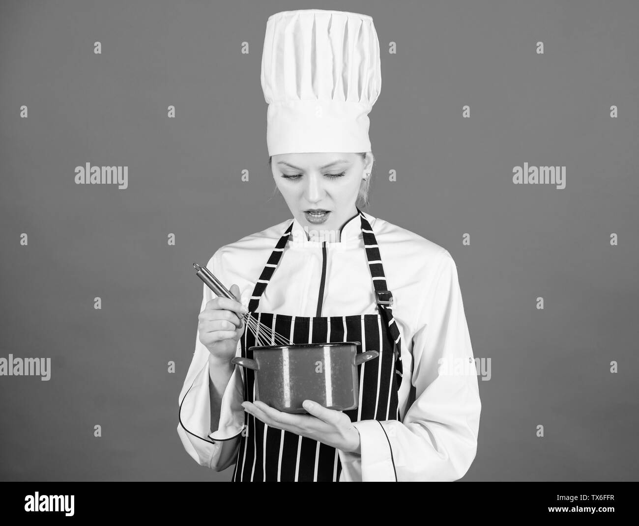 Girl whipping eggs or cream. Start slowly whisking or beating cream ...