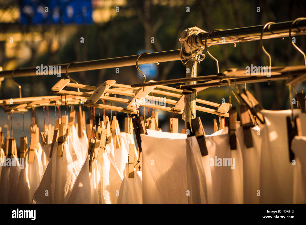 Indoor clothes line hi-res stock photography and images - Alamy