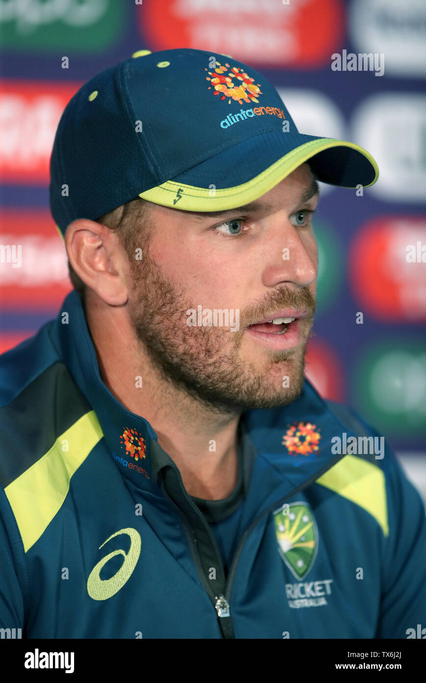 Australia's Aaron Finch during a press conference session at Lord's ...