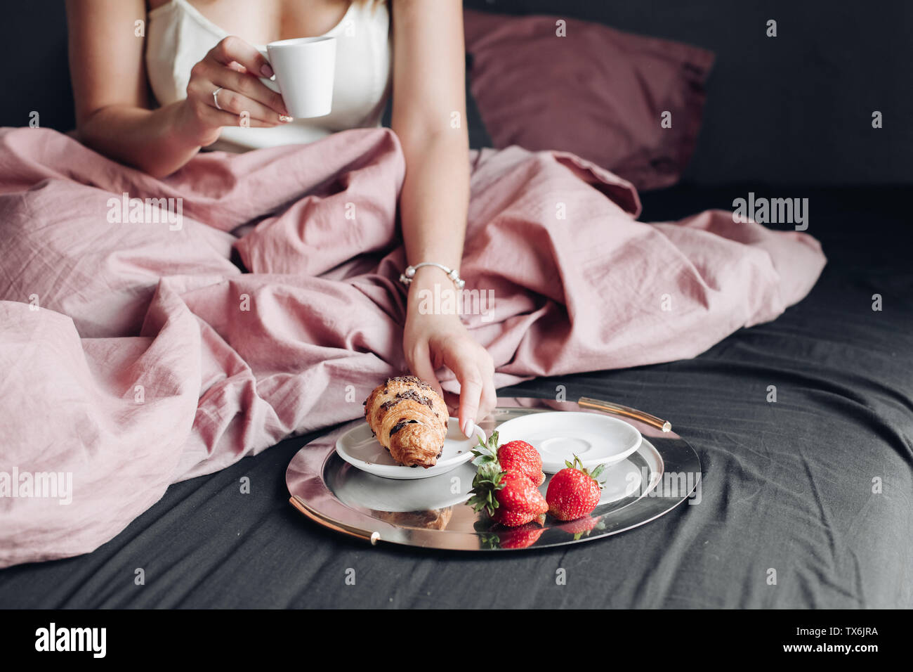 Close up girl having coffee hi-res stock photography and images - Alamy