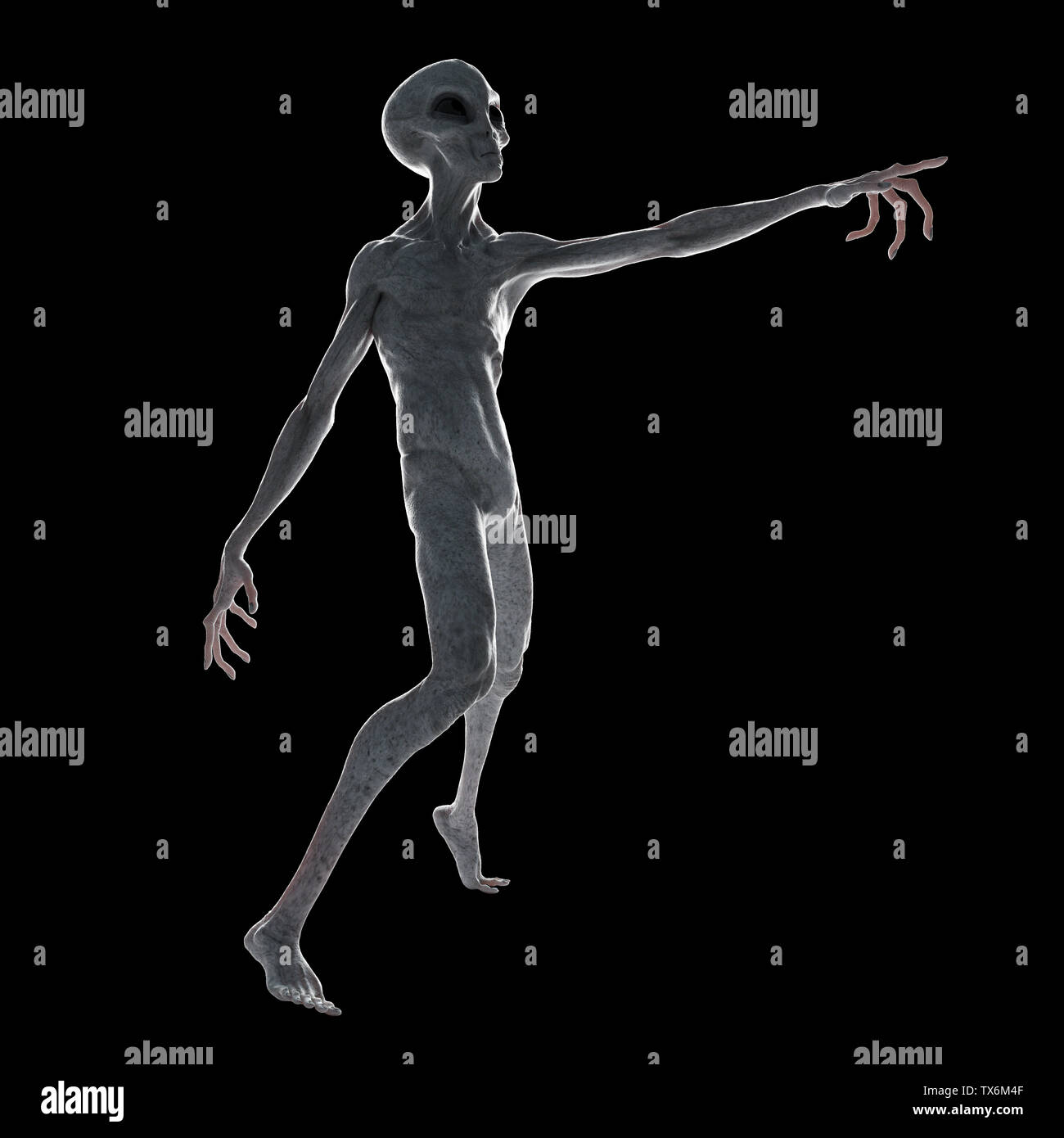 3d rendered illustration of a humanoid alien Stock Photo - Alamy