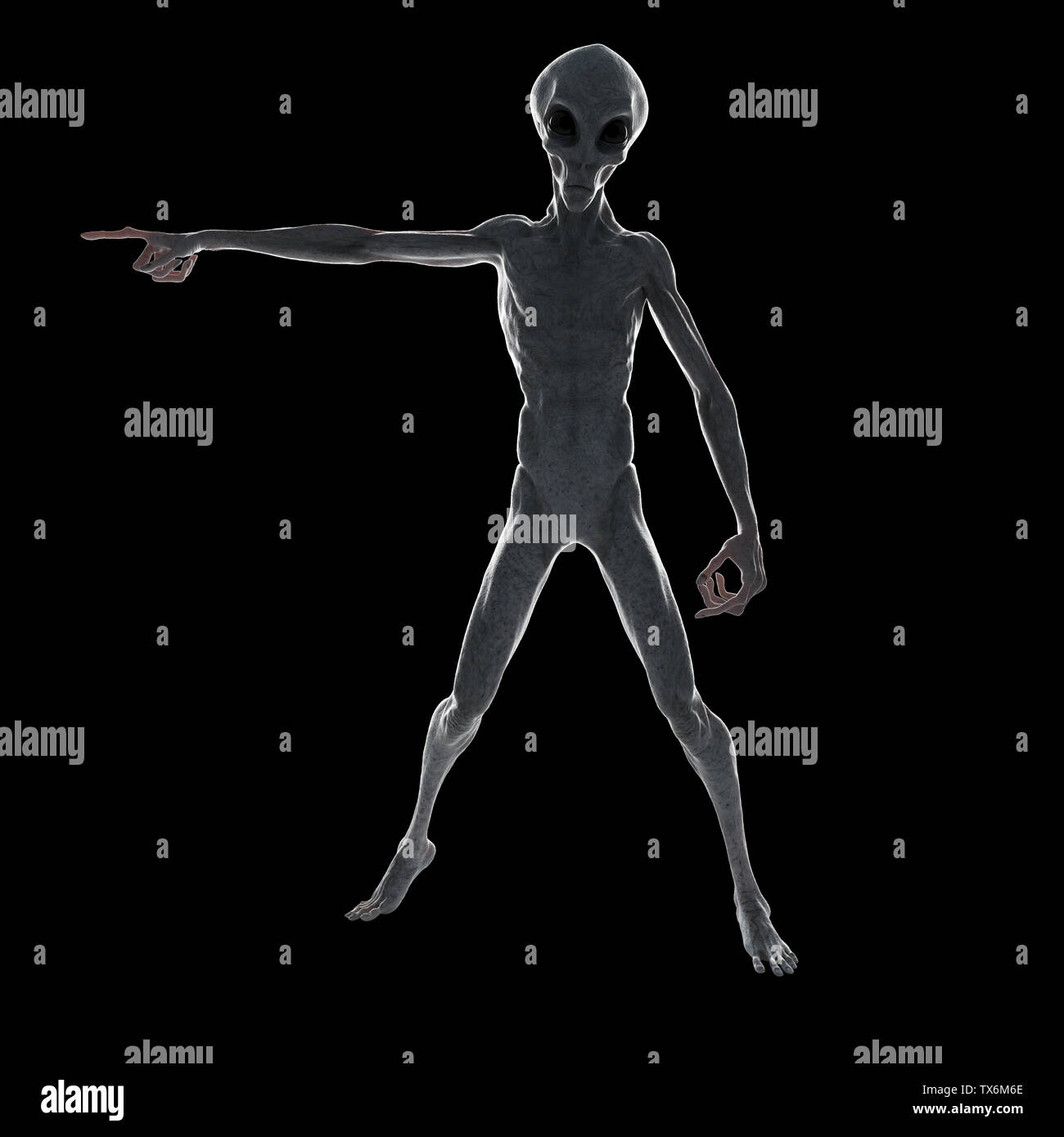3d rendered illustration of a humanoid alien Stock Photo - Alamy