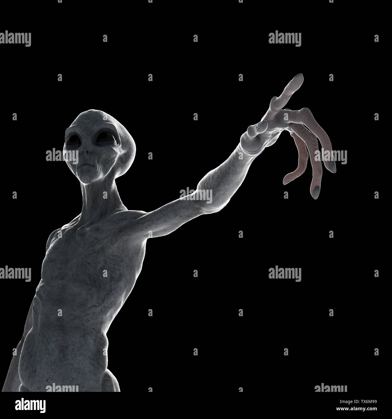3d rendered illustration of a humanoid alien Stock Photo - Alamy