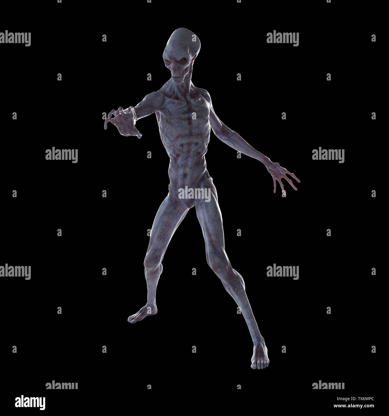3d rendered illustration of a humanoid alien Stock Photo - Alamy