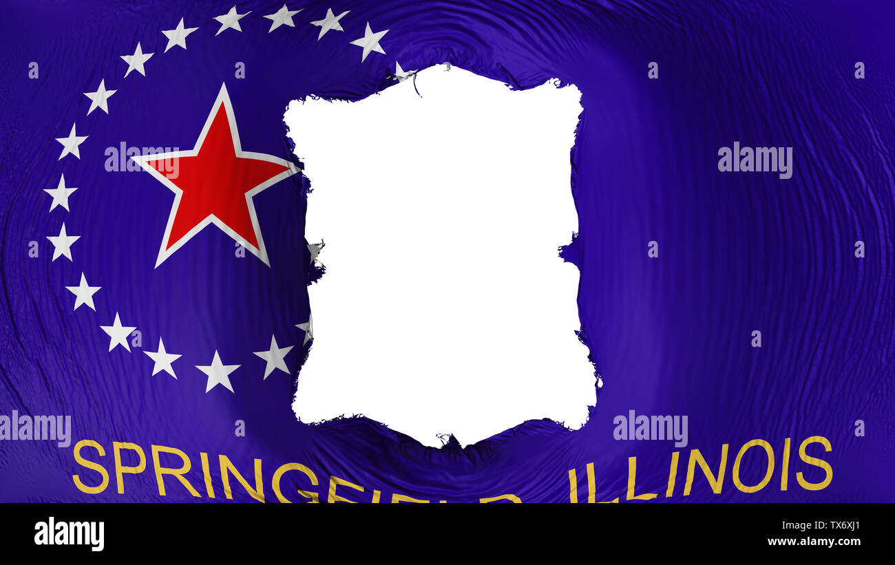 Square hole in the Springfield capital city flag Stock Photo - Alamy
