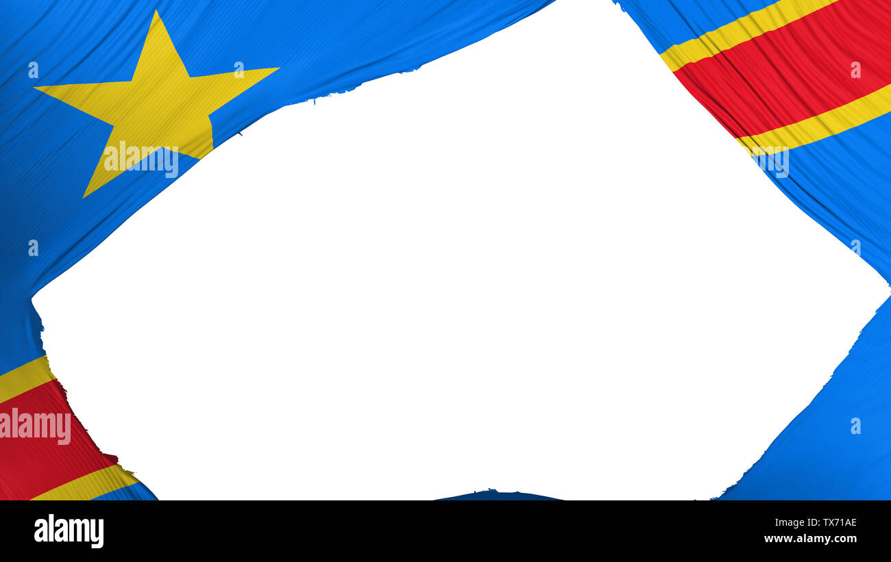 Divided Democratic Republic of Congo Kinshasa flag Stock Photo - Alamy