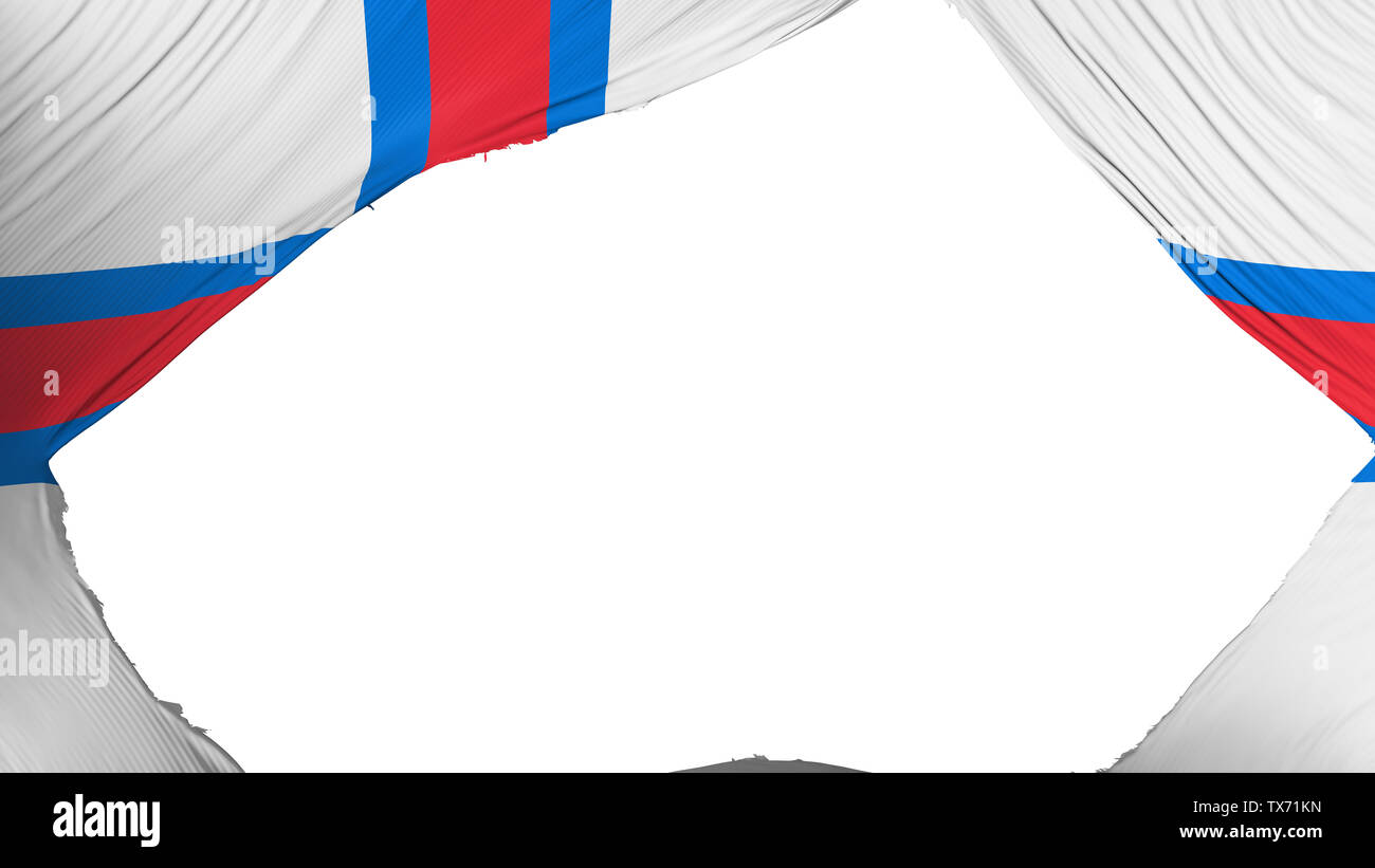 Divided Faroe Islands flag Stock Photo - Alamy