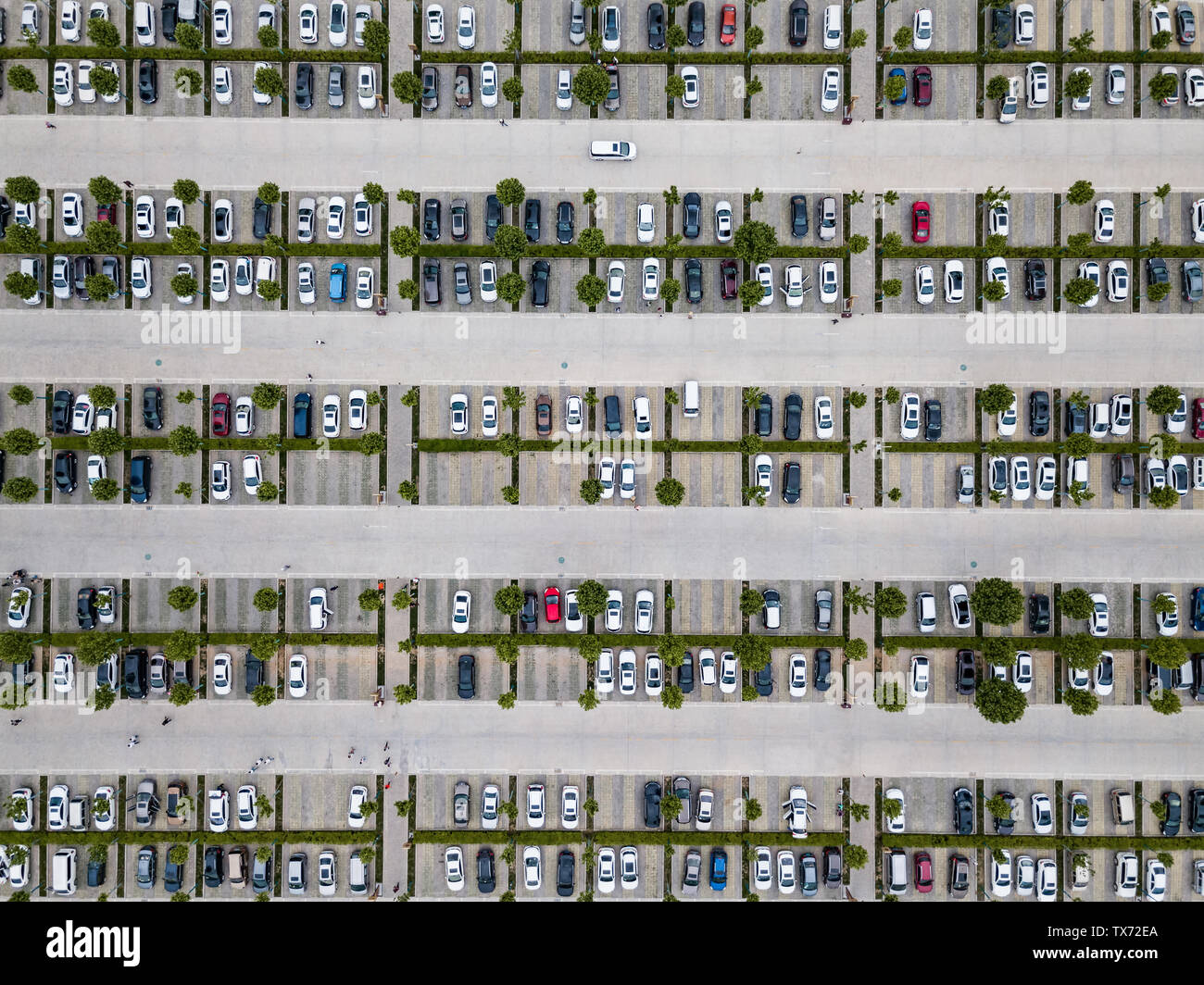 Aerial parking lot Stock Photo - Alamy