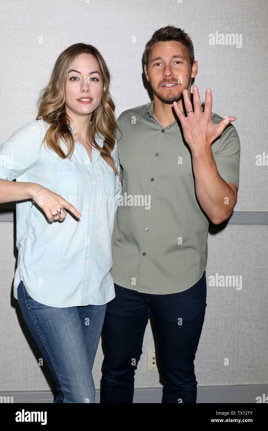 Burbank, CA. 22nd June, 2019. Annika Noelle, Scott Clifton in ...