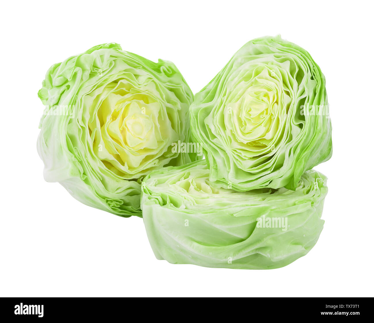 pointed cabbage isolated on white background Stock Photo - Alamy
