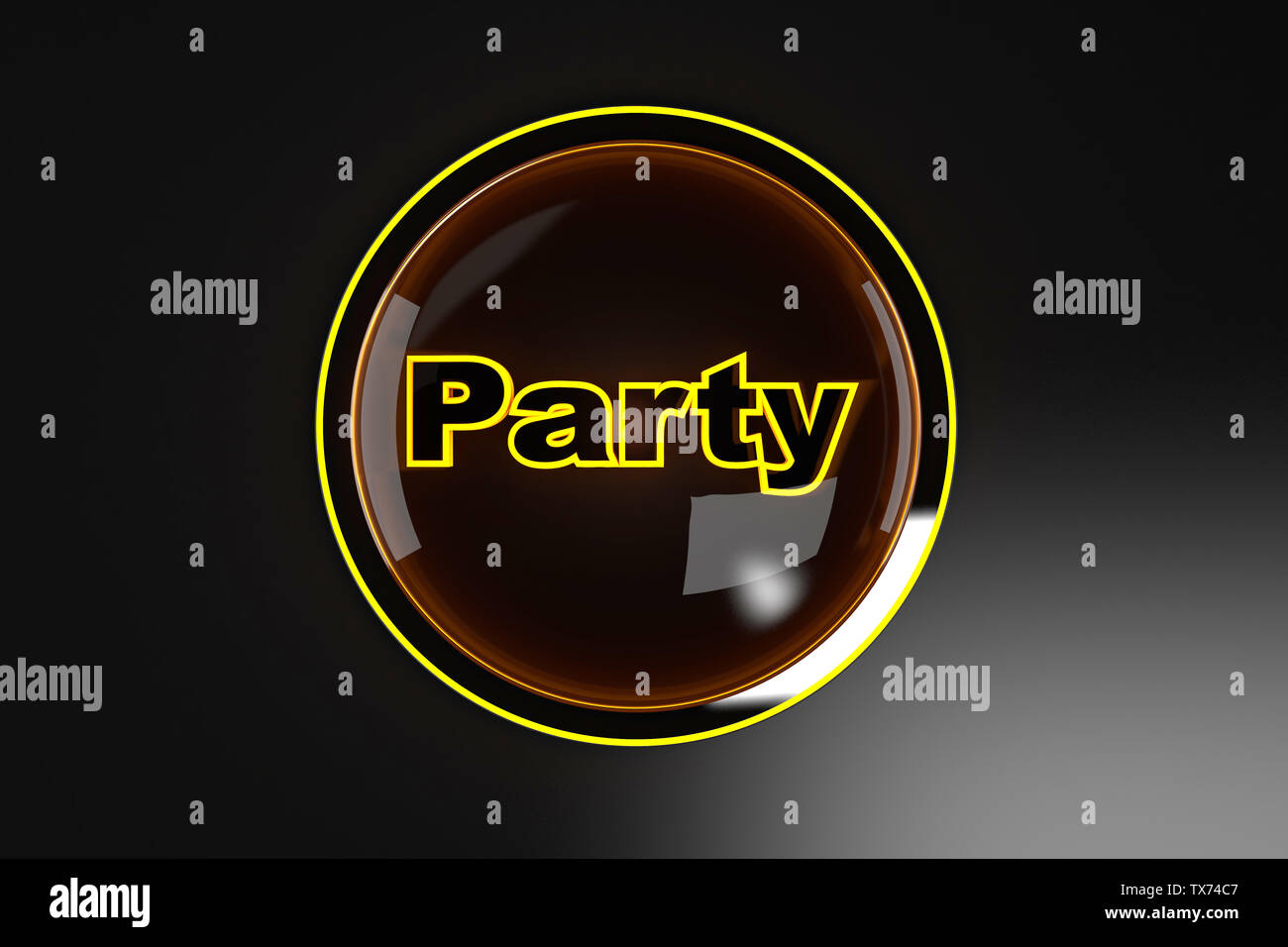Party button hi-res stock photography and images - Alamy