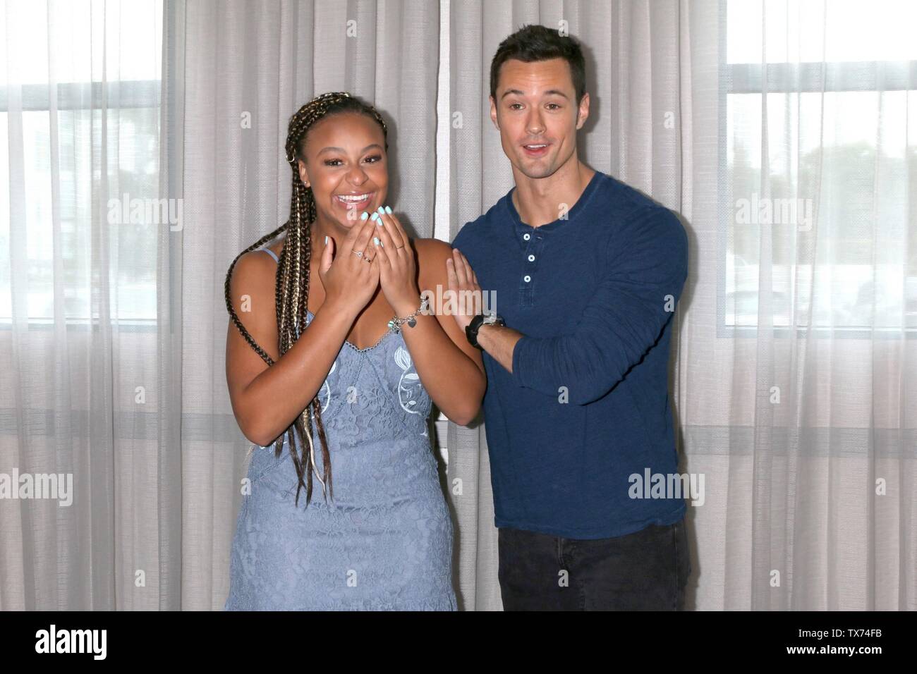 Burbank, CA. 22nd June, 2019. Nia Sioux, Matthew Atkinson in attendance ...