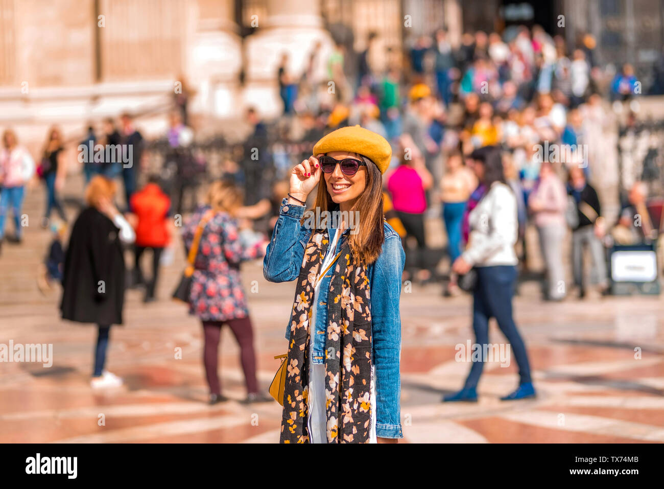 Woman in the crowd hi-res stock photography and images - Alamy