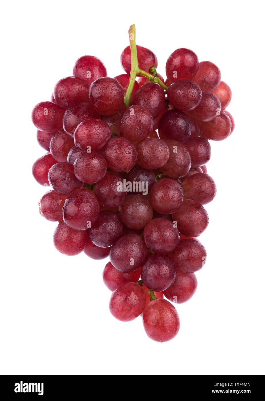 Ripe red grape isolated on white background Stock Photo - Alamy