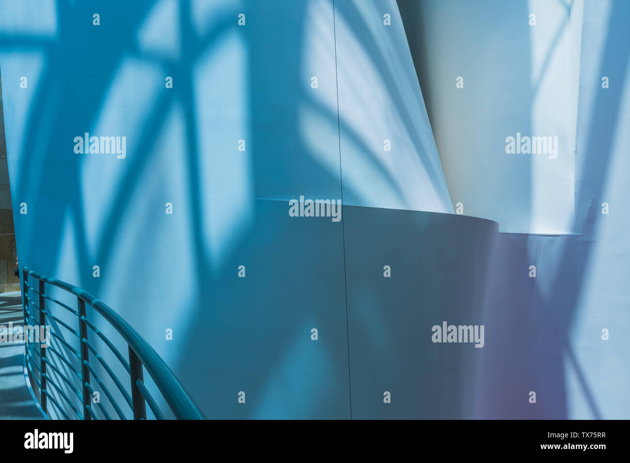 Curve modern architecture with railing. Concept Stock Photo - Alamy